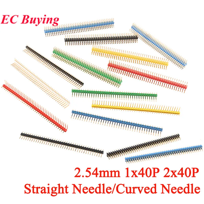 5pcs-2-54mm-1x40P-2x40P-Single-Double-Row-Straight-Curved-Needle-Male ...