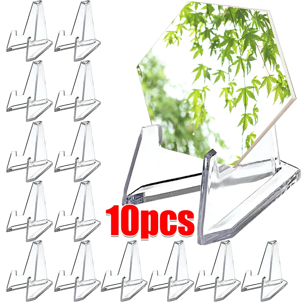 1-10Pcs-Acrylic-Display-Stand-Triangle-Commemorative-Coin-Watch-Card ...