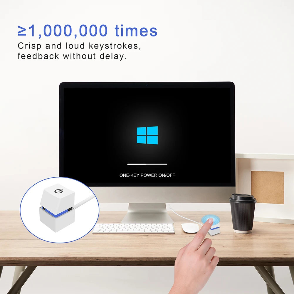 2/4m Colorful Lights PC Motherboard External Start Power On/Off Button ...