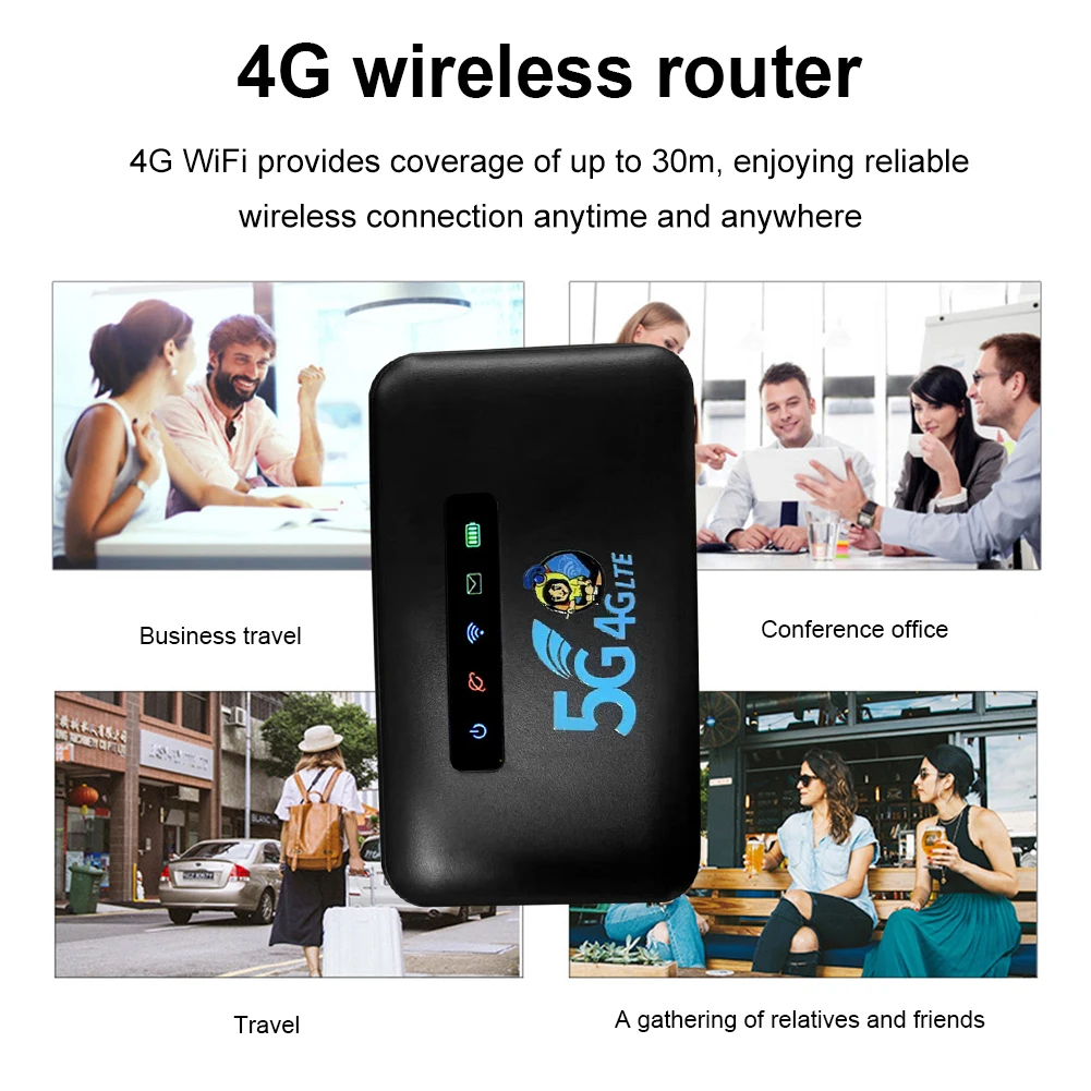 Routeur wifi h30 - Mini routeur WiFi mobile H30, 4G-5G Lte, 150Mbps, modem portable avec ...