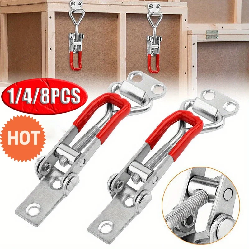 1-8PCS-Iron-Galvanized-Stainless-Steel-Adjustable-Toggle-Clamp-Catch ...