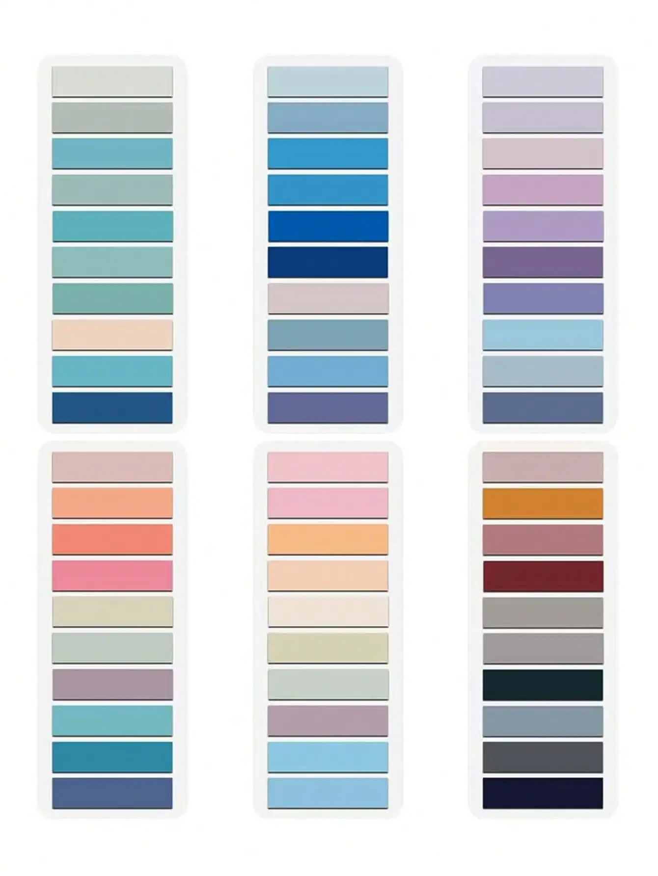 6pcs-Mixed-Color-Sticky-Index-Tab-Simple-Multi-purpose-Index-Tab-For ...