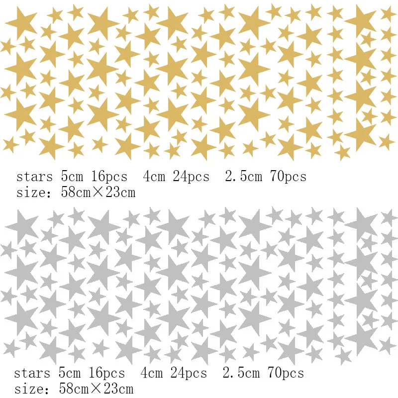 Wall-Stickers-Kw5826-Five-Pointed-Star-Stickers-110-Pieces-XINGX-DIY ...