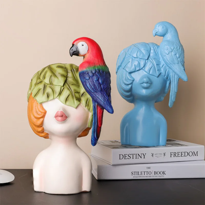 2024-Distinctive-Modern-Girl-Scupltures-For-Home-Decor-Colorful-Painted ...