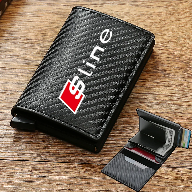 Carbon-Fiber-Leather-Rfid-Card-Holder-Pocket-Men-Wallets-Money-Bag-For ...