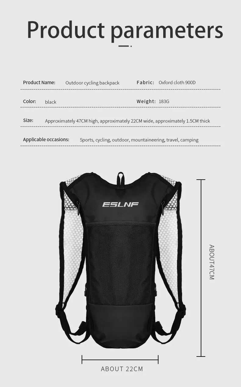 ESLNF Bicycle Bike Bags Water Bag 10L Portable Waterproof Road Cycling ...