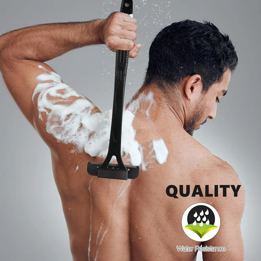Long-Handle Folding Men’s Body Hair Trimmer – Back & Leg Shaver with ...