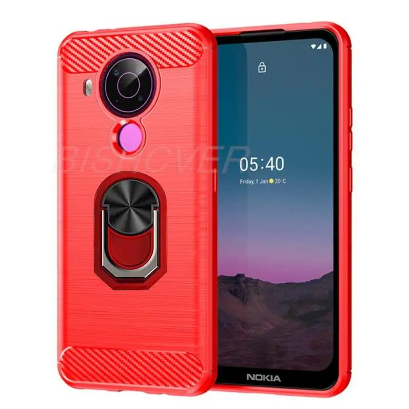 Carbon Fiber Brushed Shockproof Soft Cover For Nokia 5.4 2.2 4.2 3.4 5. ...