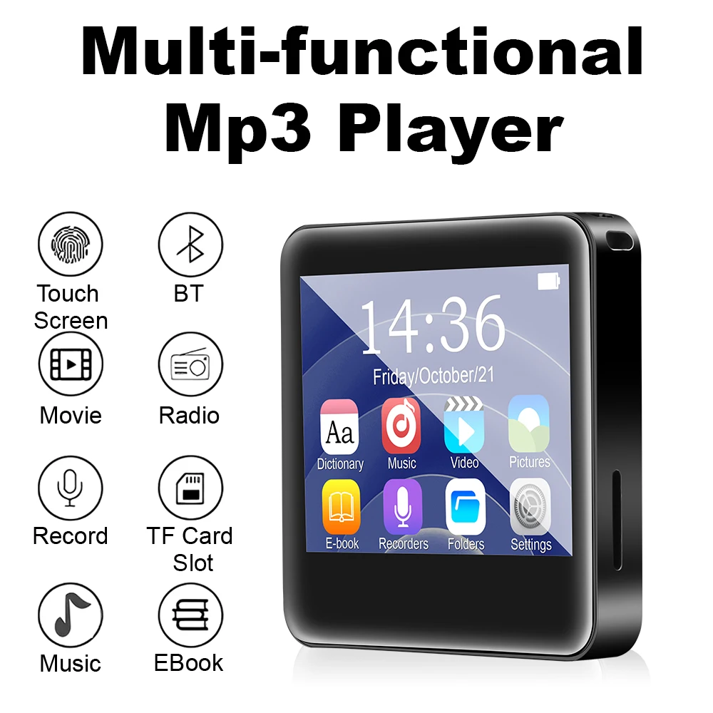 2023-New-MP3-Player-Bluetooth-5-0-Full-Screen-Walkman-Portable-Sport ...
