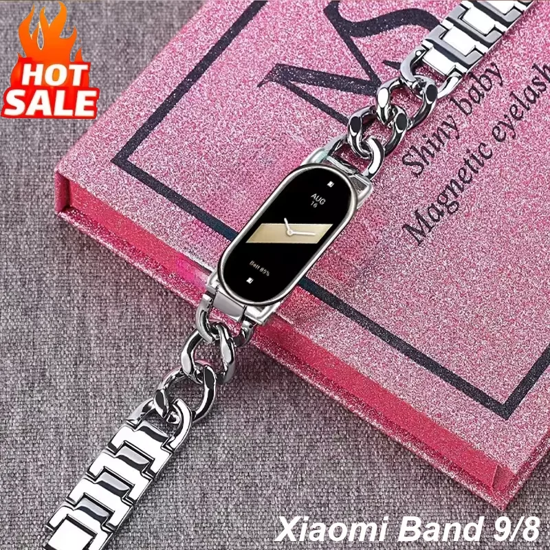 New-Applicable-To-Mi-Band-8-9-Straps-Wristband-Fashion-Single-Lap-Chain ...