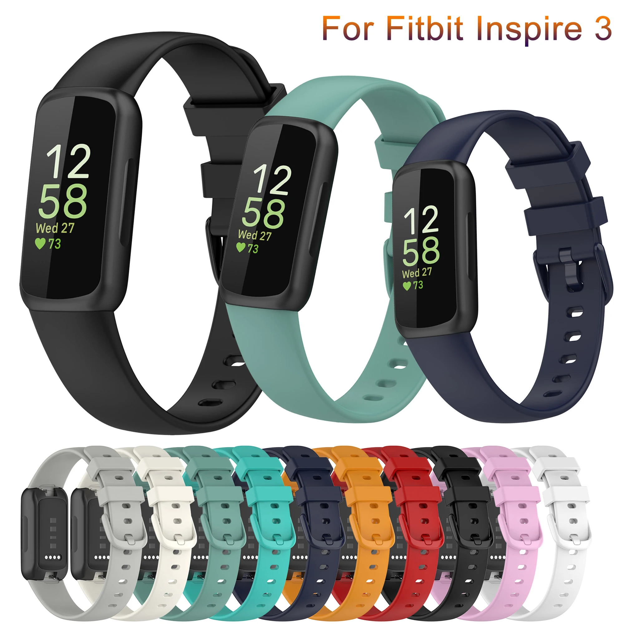 Original-Silicone-Watchband-Strap-For-Fitbit-Inspire-3-Smart-bracelet ...