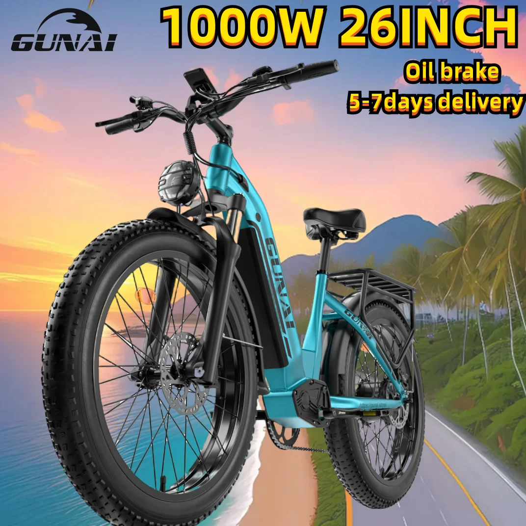 GUNAI-26Inch-Mountain-Electrical-Bicycle-1000W-Adult-Electric-EBike ...