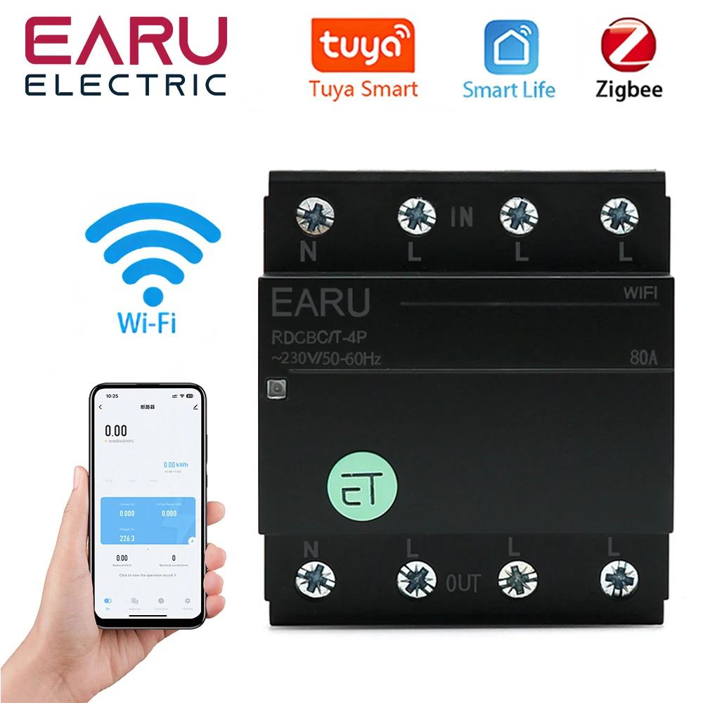 3P+N WIFI Rail Type Intelligent Air Circuit Breaker Mobile Phone APP ...