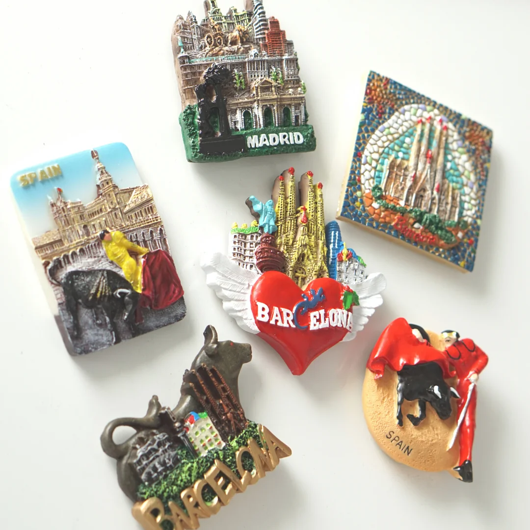 1-Pcs-Spain-Attractions-Fridge-Magnets-Barcelona-Madrid-Bullfighting ...