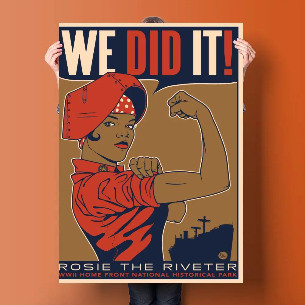 Black Rosie The Riveter Poster