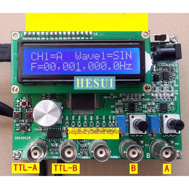 0.1Hz- 10MHz Source DDS Signal Source Module Arbitrary Waveform ...