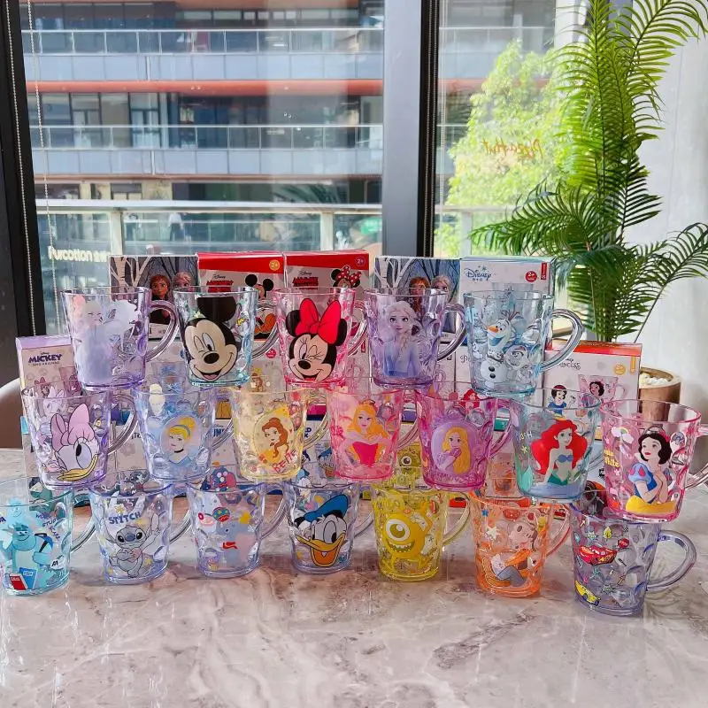 Disney Elsa Cartoon Glass Water Cup Coffee Milk Gargle Kawaii Anime ...