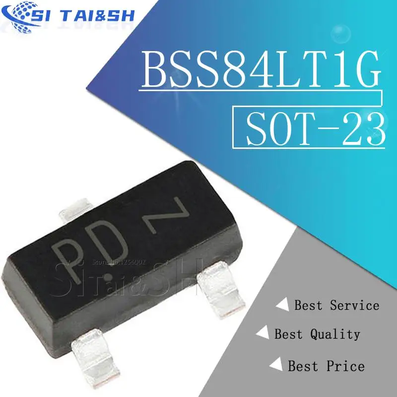 100PCS-BSS84LT1G-SOT23-BSS84-MOSFET-50V-130mA-P-Channel-New-original ...
