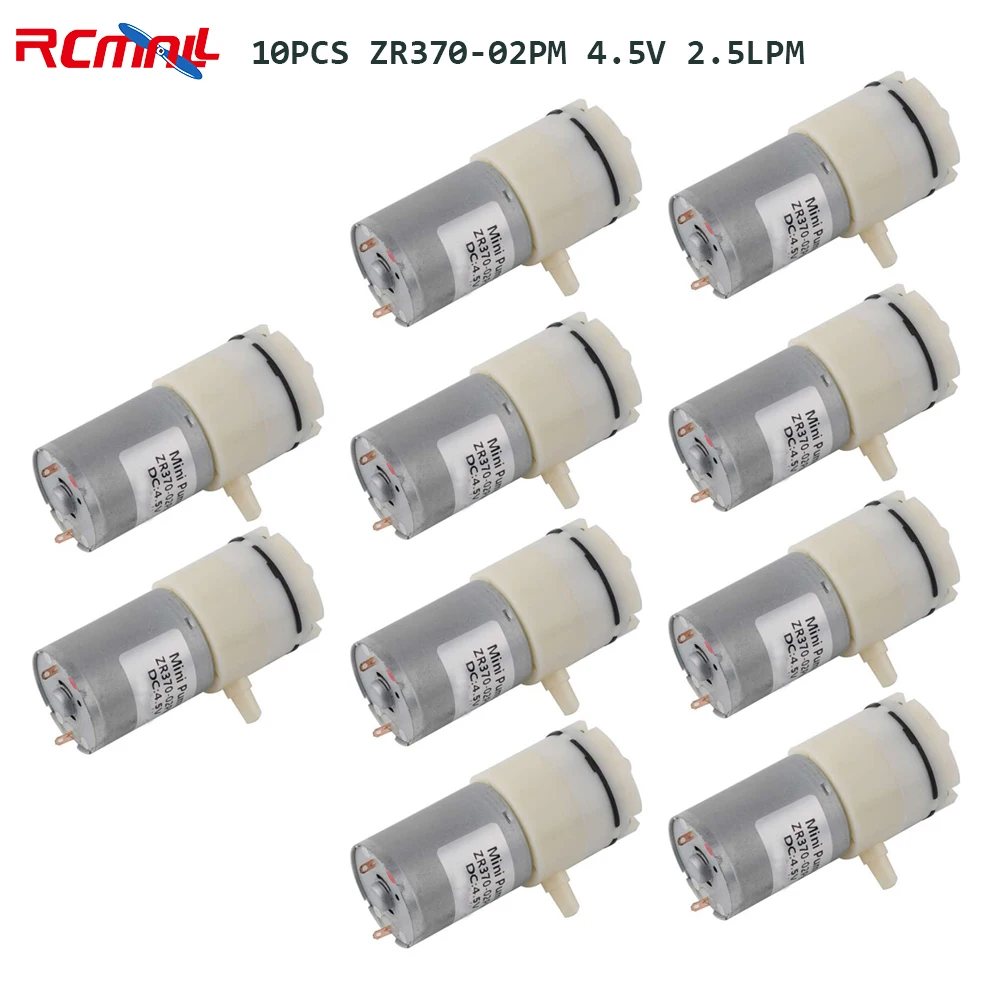 10PCS Air Pump and Vacuum DC Motor - 4.5 V and 2.5 LPM - ZR370-02PM ...