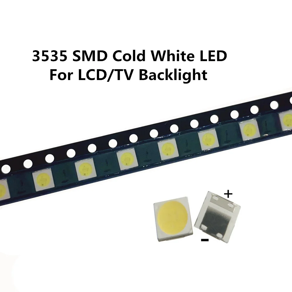 100-1000PCS For LG 3535 6V 2W/3V 1W Cool white FOR LCD TV repair led TV ...