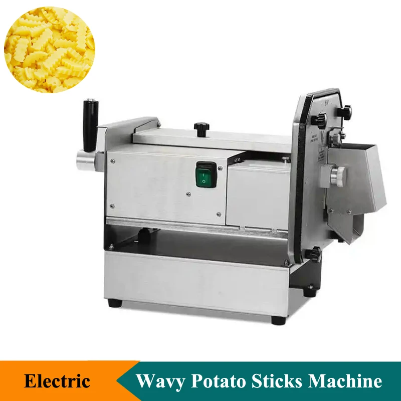 Electric-Potato-Slicing-Machine-Commercial-Fully-Automatic-Wave-Potato ...