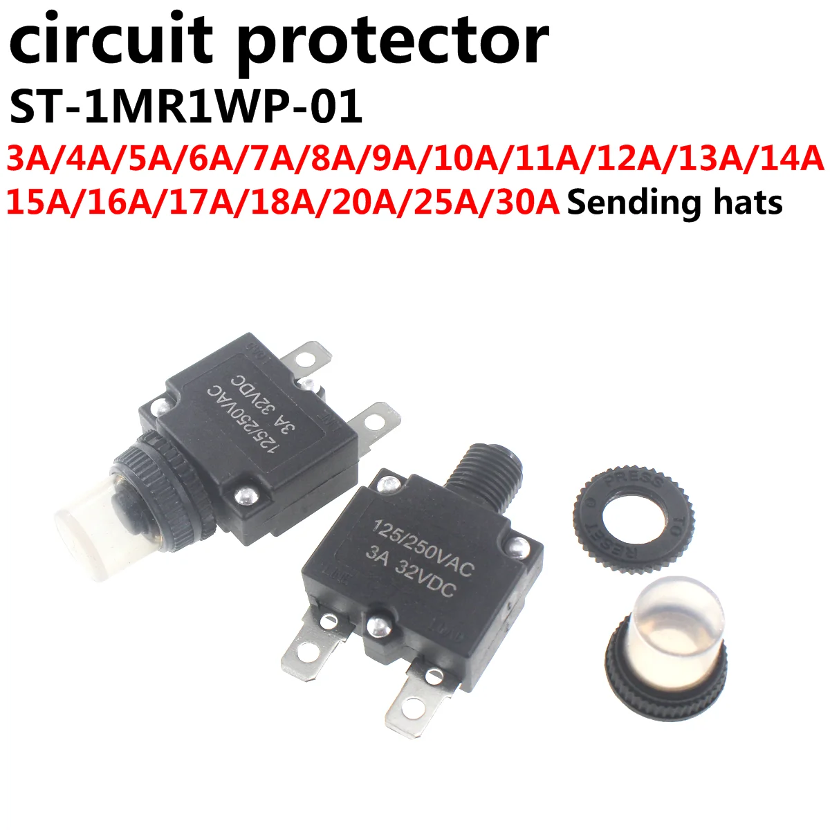 5pcs-Thermal-Circuit-Breakers-waterproof-dustproof-cap-for-3A-30A ...