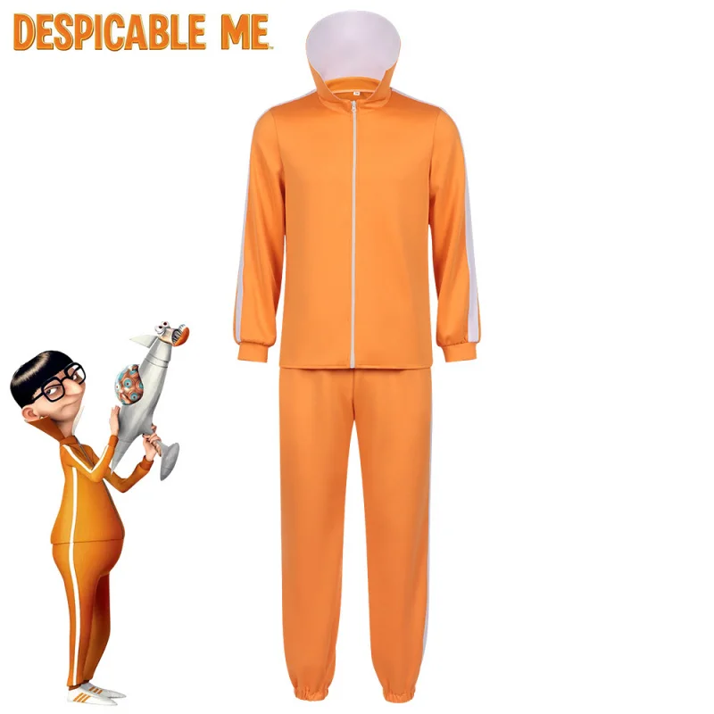 Despicable Me Victor Costume Full Set - Orange Prison Movie Minion ...