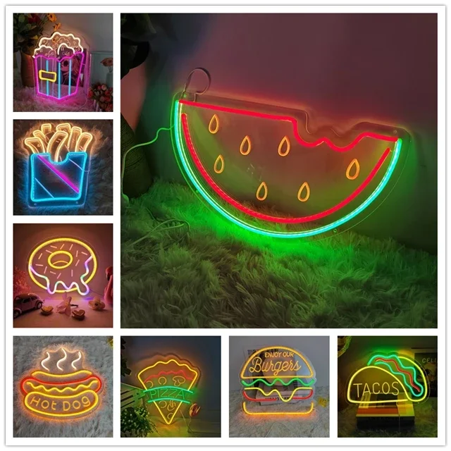 Neon-i-k-karpuz-ayd-nl-k-LED-kahve-Pizza-burcu-parti-Bar-restoran-d ...