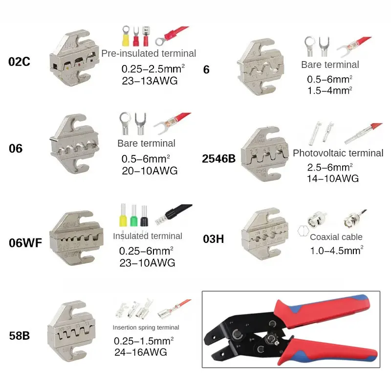 2024-new-Crimping-Tool-Pliers-Crimp-Jaw-Set-4mm-slot-jaws-SN-48BS-58B ...