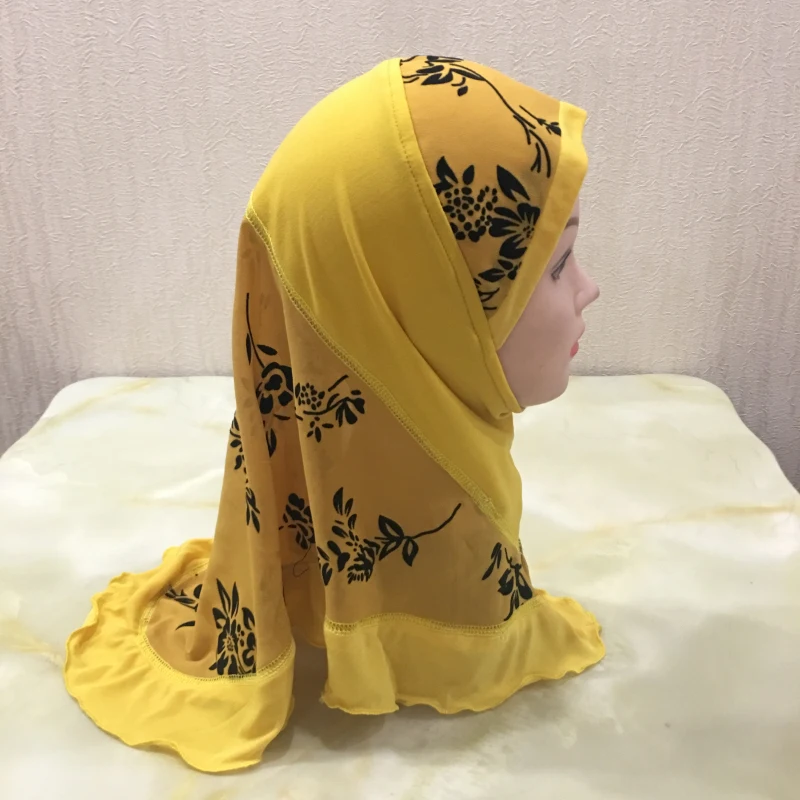 H091-Retail-Muslim-Small-Girls-Full-Cover-Hijab-Elastic-Solid ...