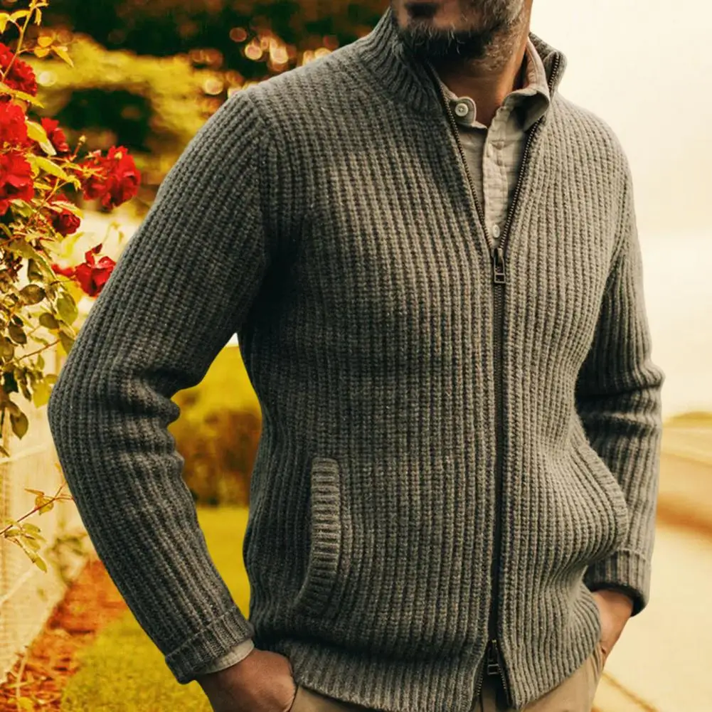 Chic-Winter-Sweater-Solid-Color-Keep-Warm-Breathable-Men-Sweater-Coat ...