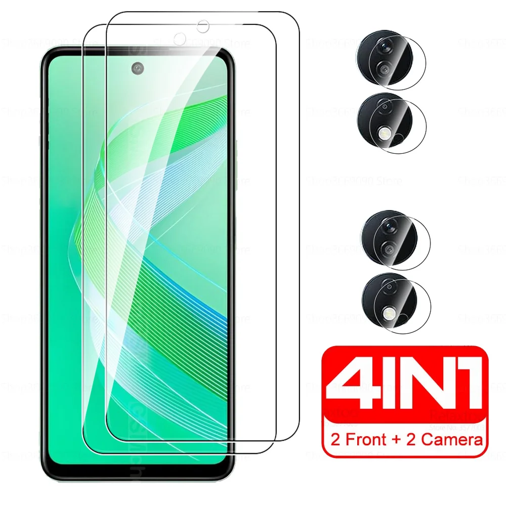 For-Infinix-Smart-8-Glass-4in1-Camera-Protective-Tempered-Glass-For ...