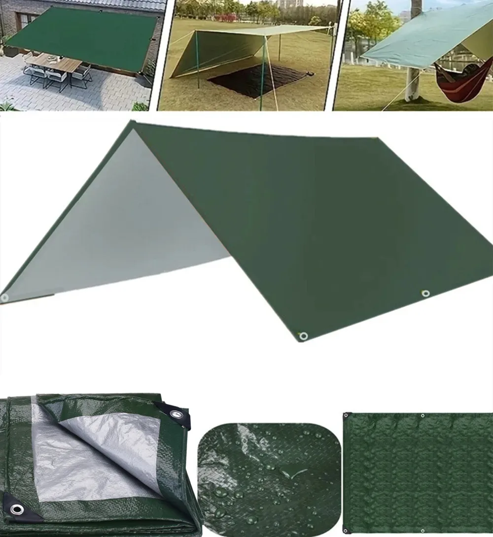 5x4m-4x3m-3x3m-Large-Waterproof-Tarp-Camping-Tent-Outdoor-Shade-Sail ...