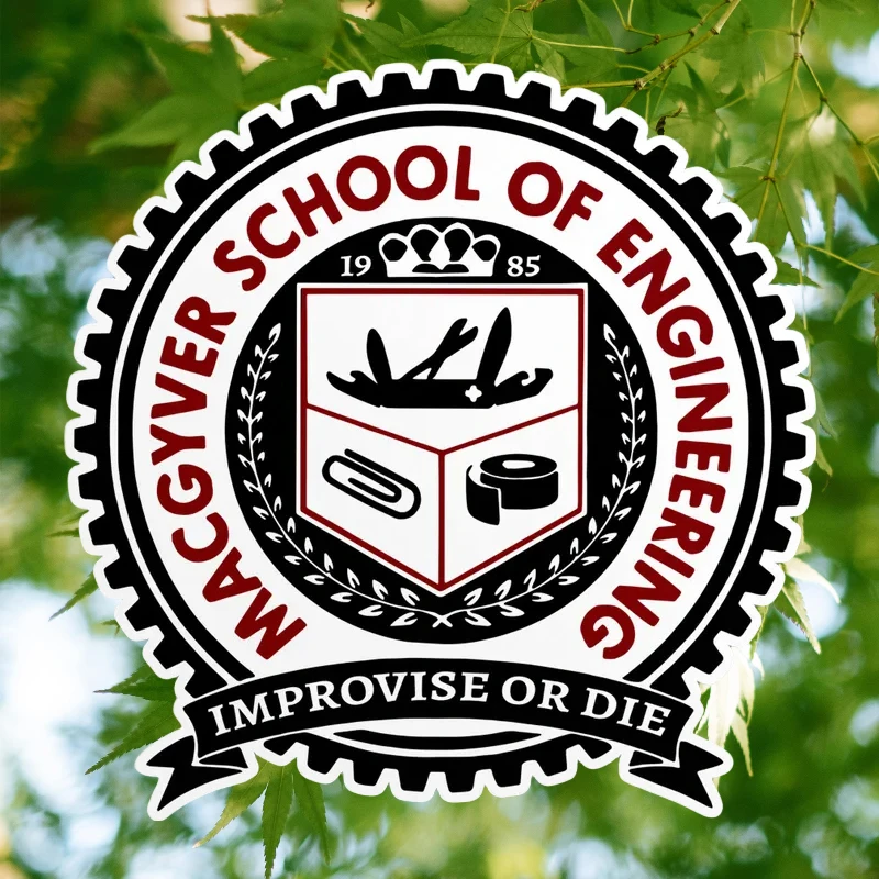 Macgyver School of Engineering Motorcycle Stickers Waterproof for ...