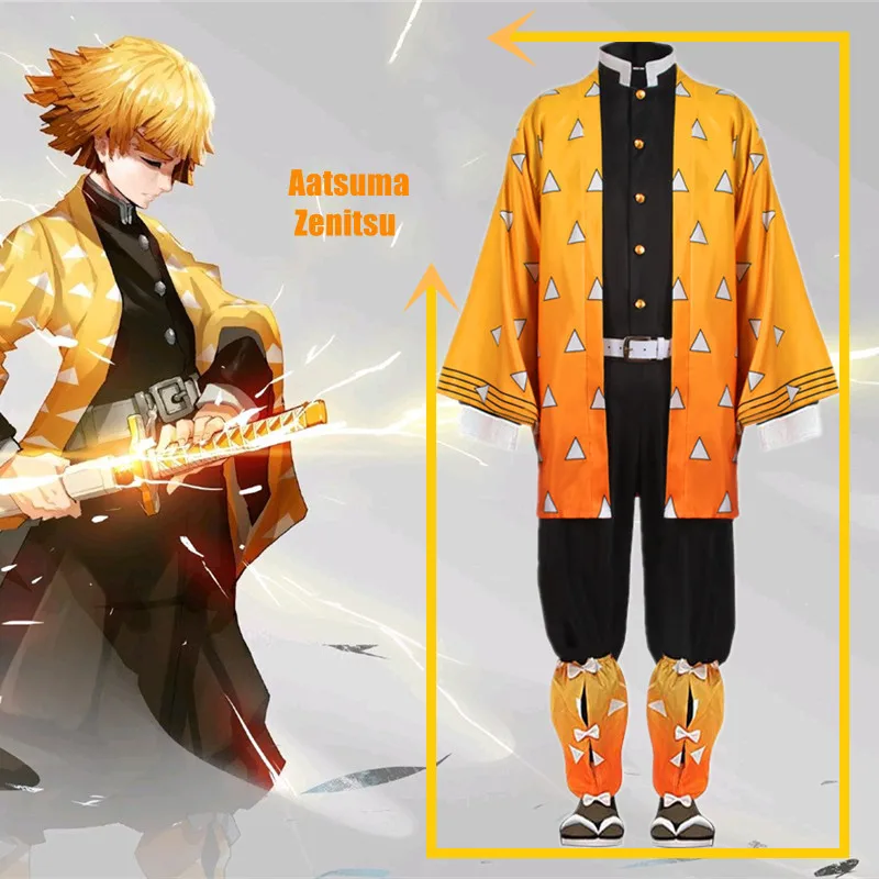Anime-Demon-Slayers-Kimetsu-no-Yaiba-Cosplay-Costume-Zenitsu-Agatsuma ...