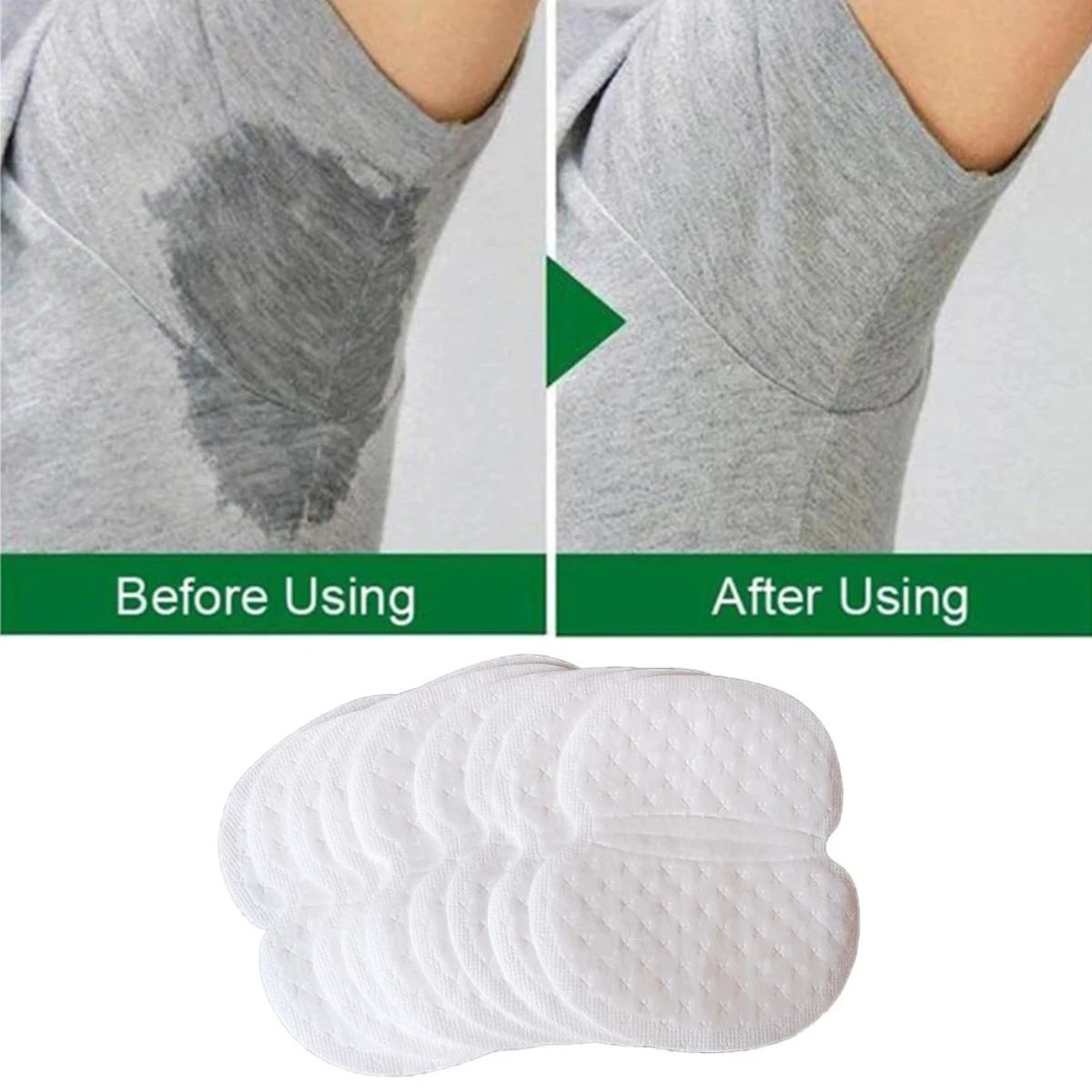 100Pcs Disposable Sweat-absorbing Patch Summer Deodorants Cotton Pads ...