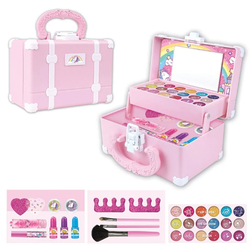 New Safe Non-toxic Children's Makeup Toy Box Princess Makeup Girl Toy ...