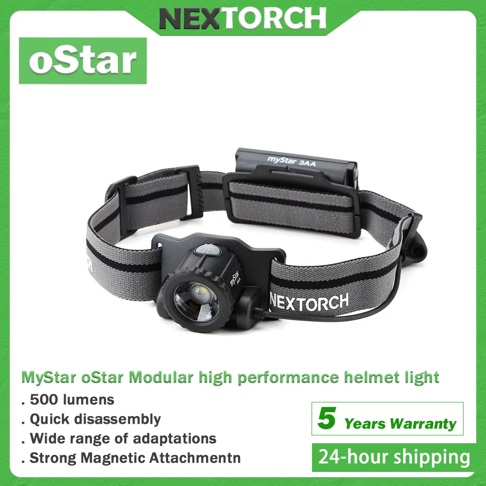 NEXTORCH-oStar-500-lumen-LED-headlamp-High-performance-helmet-light-NVG-interface-quick-release ...
