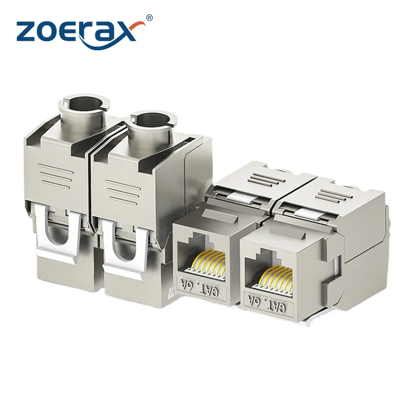 ZOERAX-conector-Keystone-Cat7-RJ45-STP-4-piezas-Cat6a-Cat7-tipo-sin ...