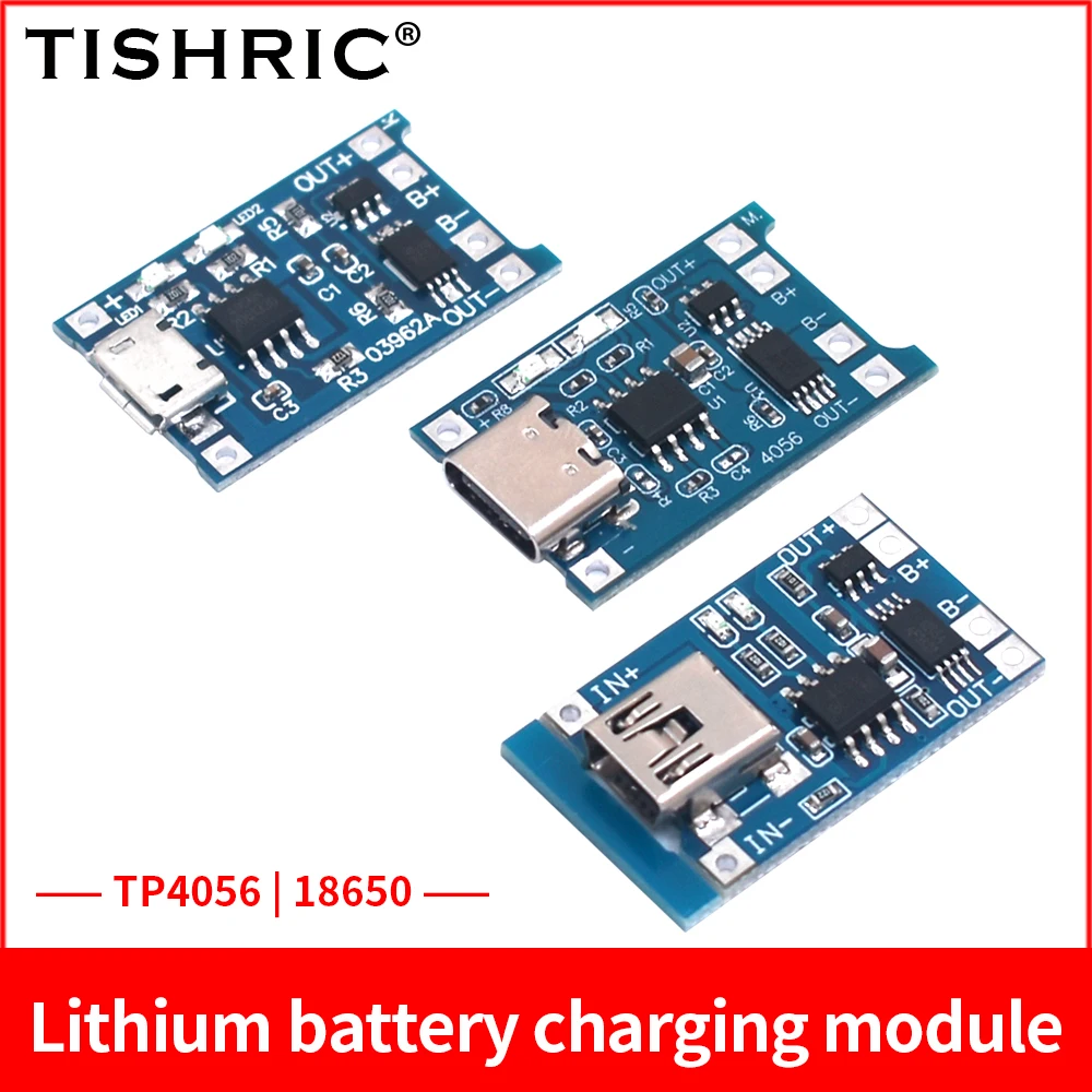 TISHIRIC-Tp4056-Li-ion-Charging-Board-Module-18650-Battery-Lithium ...
