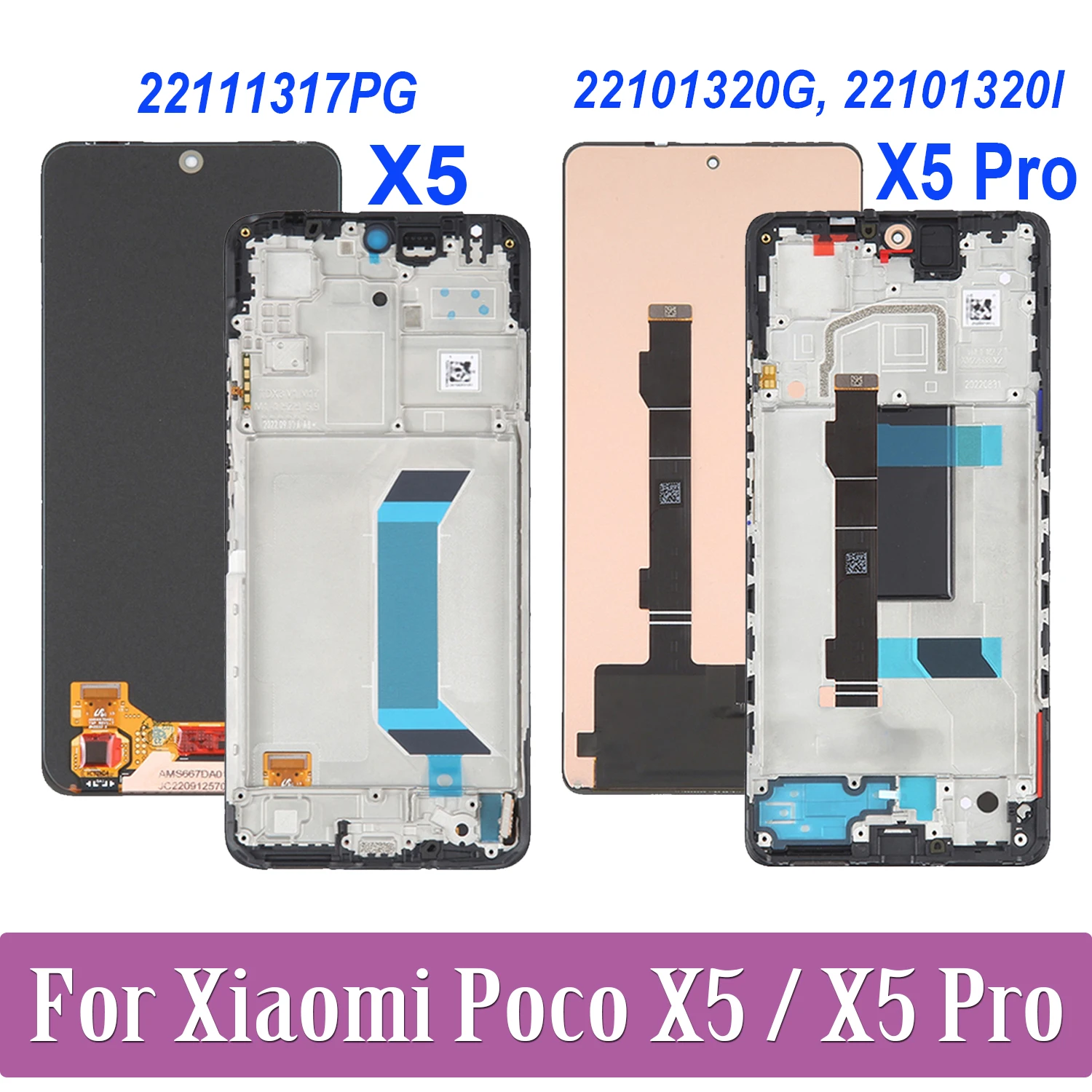 AMOLED LCD Display Touch Screen Digitizer Assembly, Original 6.67 ...