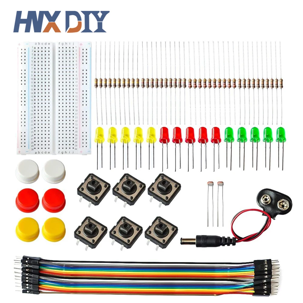 Starter Kit UNO R3 Mini Breadboard LED Jumper Wire Button for arduino ...