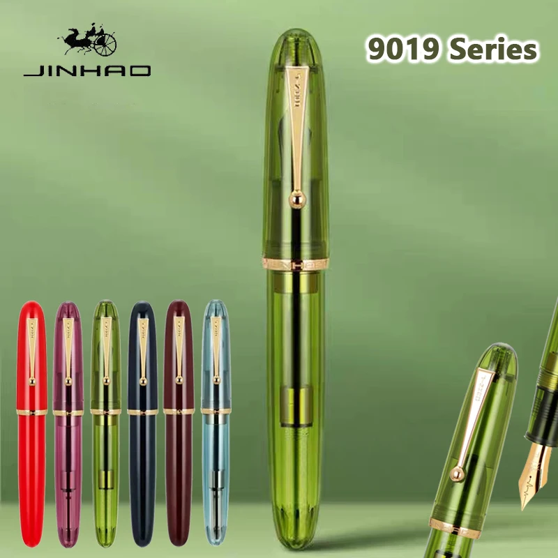 Jinhao-9019-Fountain-Pen-Transparent-Luxury-Resin-Pen-0-5-0-7mm-Nib ...