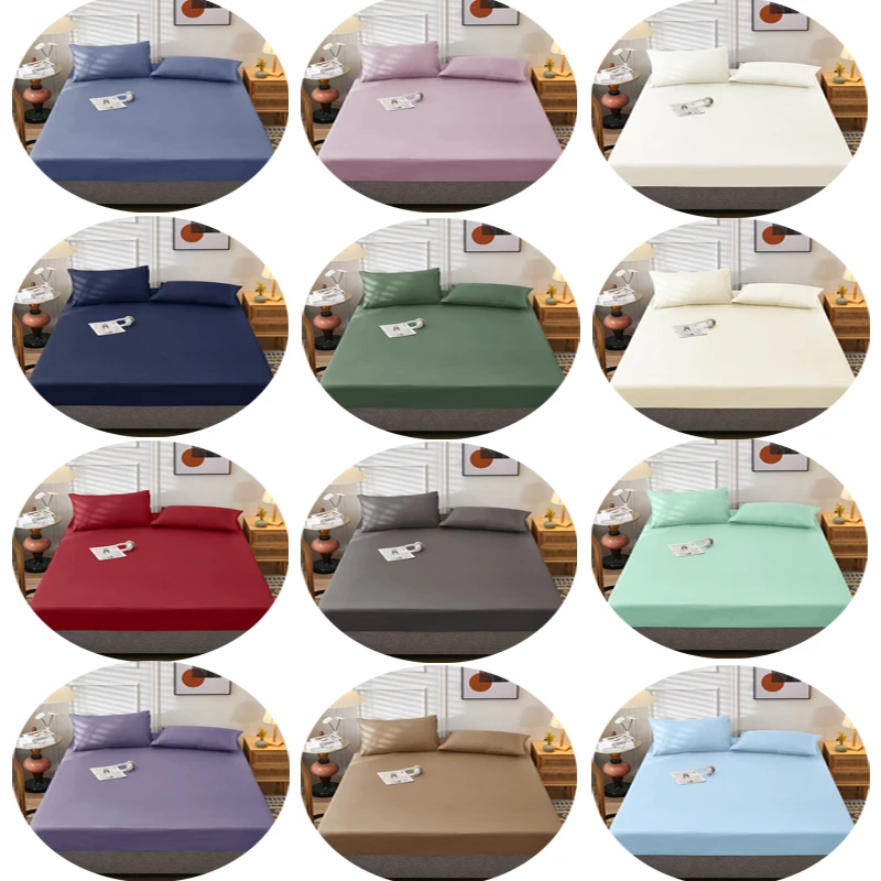 Fitted-Sheet-with-Elastic-Bands-Non-Slip-Adjustable-Mattress-Covers-for ...