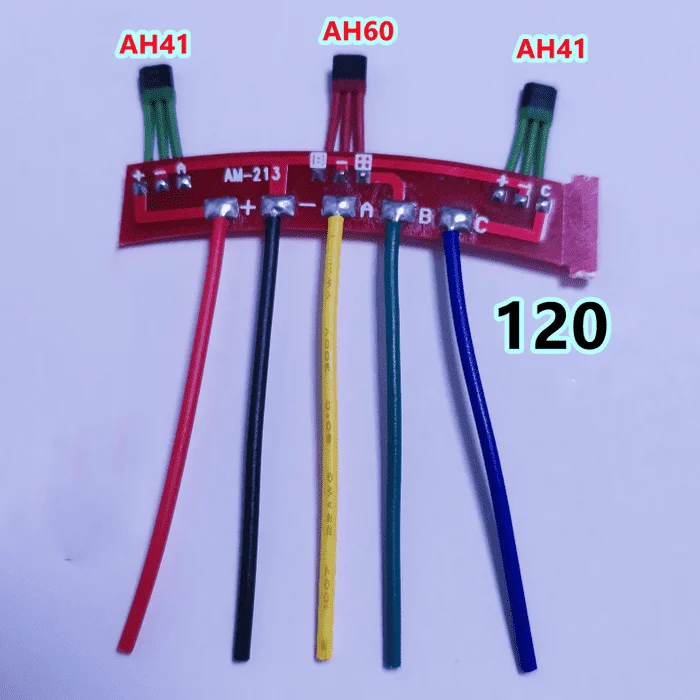 1 pces 2 rodas de veículos elétricos sensor hall motor com cabo de ...