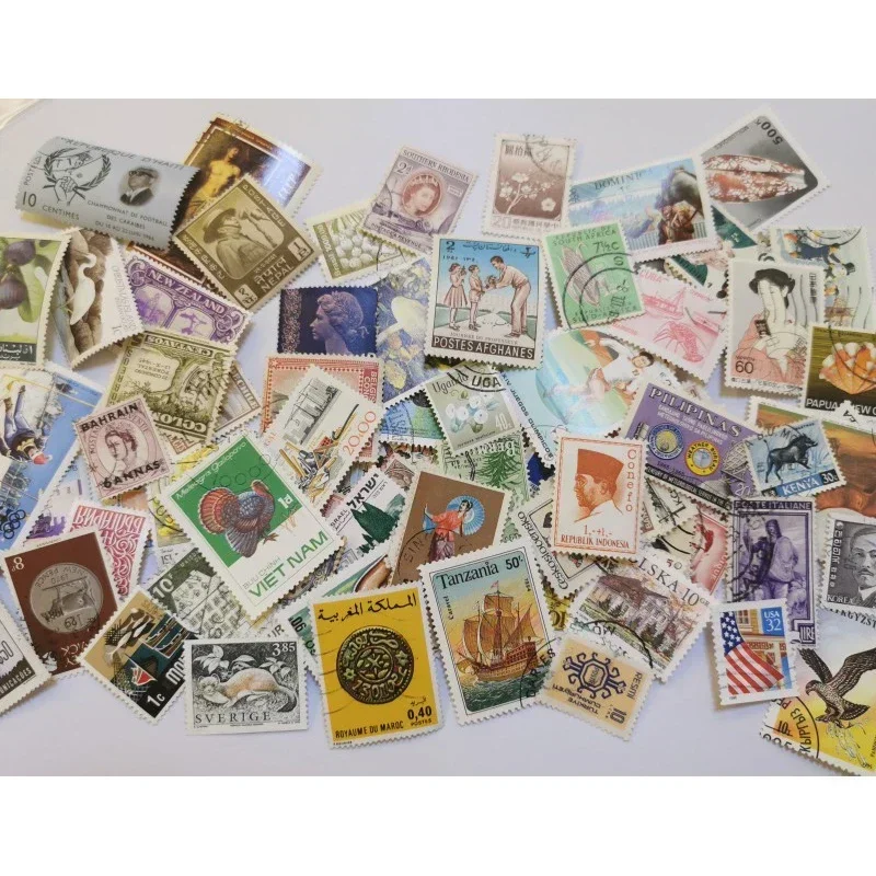 100-Pieces-Foreign-Stamps-Write-off-Stamps-or-New-Stamps-Random-From ...