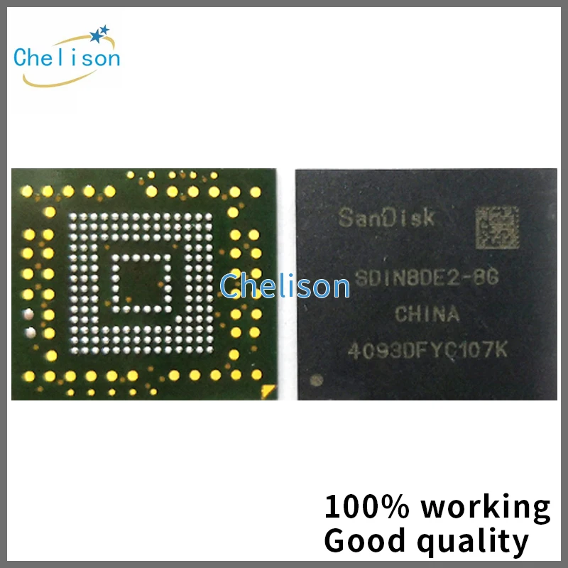 100% New SDIN8DE2 8G SDIN8DE2 8GB BGA153 EMMC 8G Flash Memory IC ...