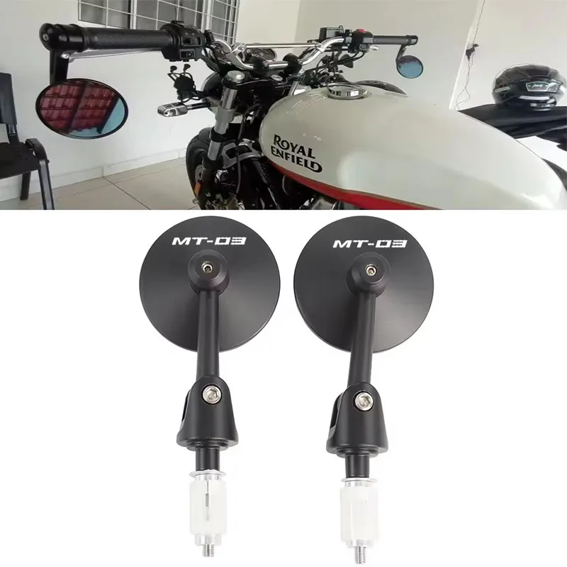 FOR YAMAHA MT-03 MT03 MT 03 Bar End Mirrors, 360° Adjustable Retro ...