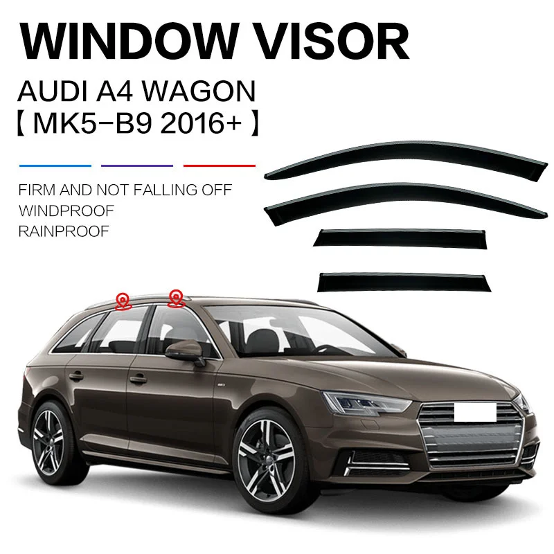 For-AUDI-A4-WAGON-MK5-B9-2016-2022-Accessories-Window-Visor-Rain-Or ...