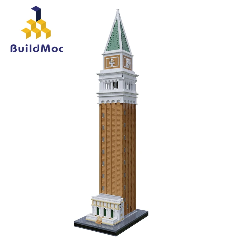 BuildMoc Saint Mark's Campanile Building Blocks Set Veniced Bell Tower ...
